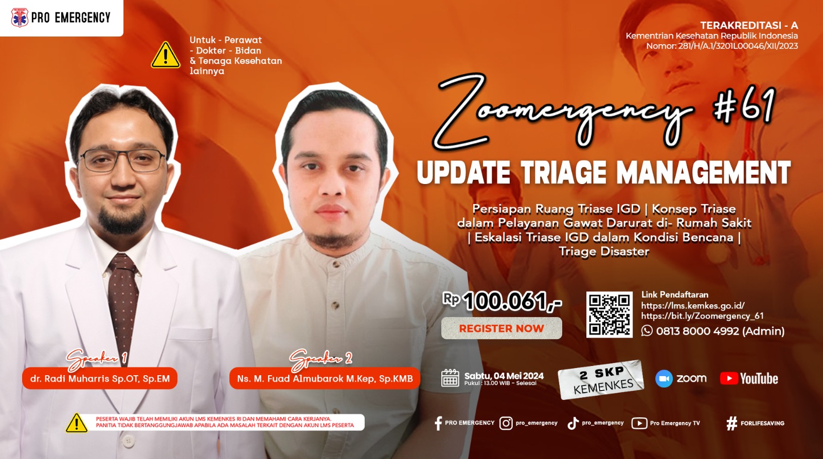 Webinar Update Triage Management (Rumah Sakit Dan Bencana) - LMS Kemkes
