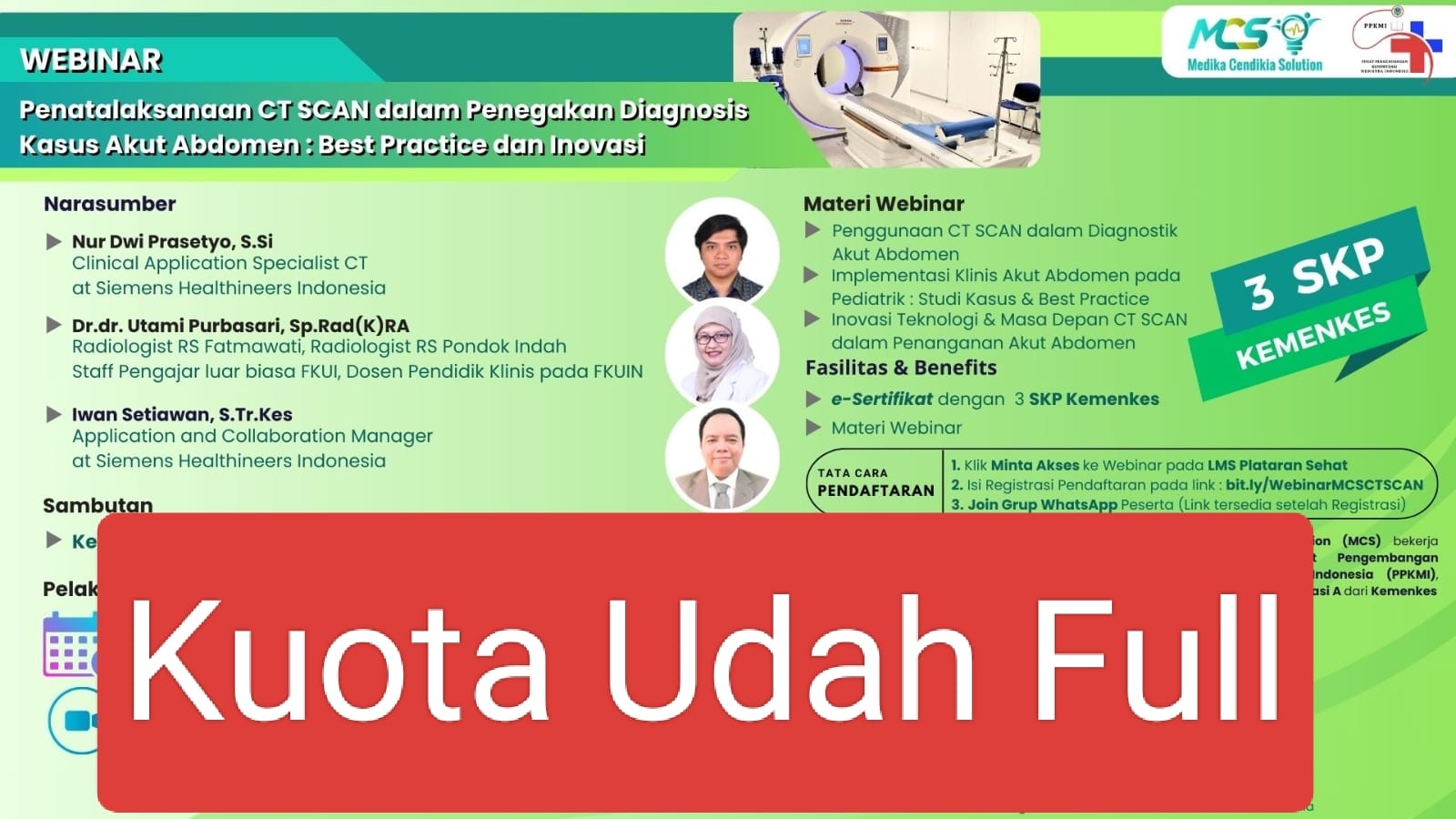 Webinar Penatalaksanaan CT Scan dalam Penegakan Diagnosis Kasus Akut ...