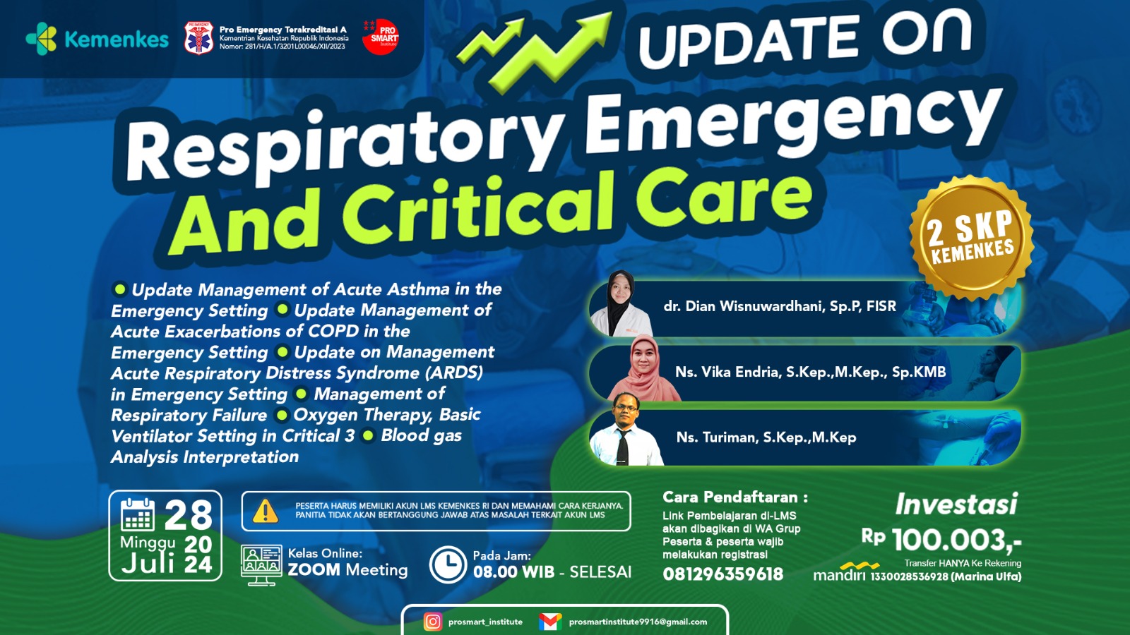 Webinar Update On Respiratory Emergency And Critical Care - LMS Kemkes