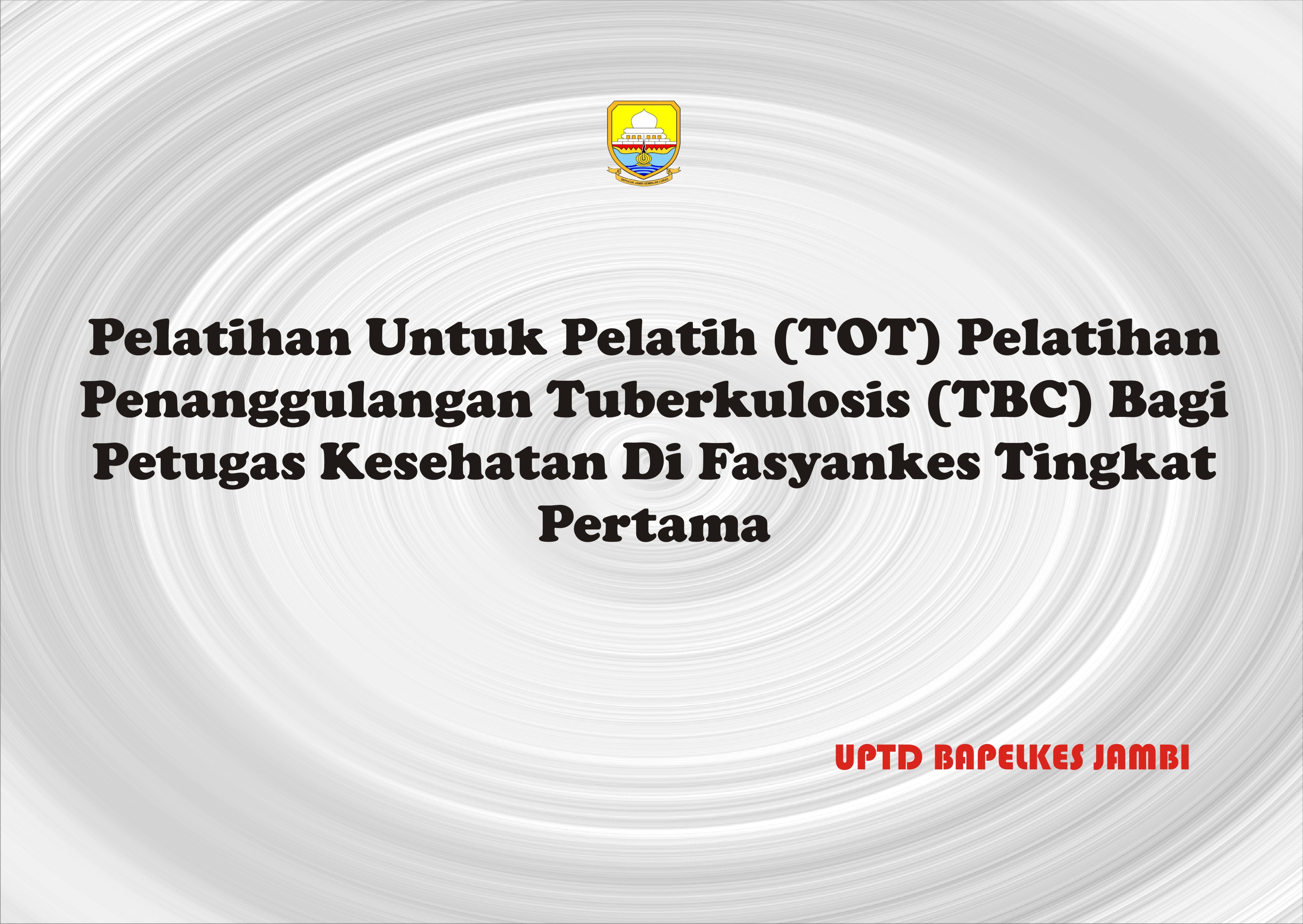 Pelatihan Untuk Pelatih (ToT) Pelatihan Penanggulangan Tuberkulosis ...