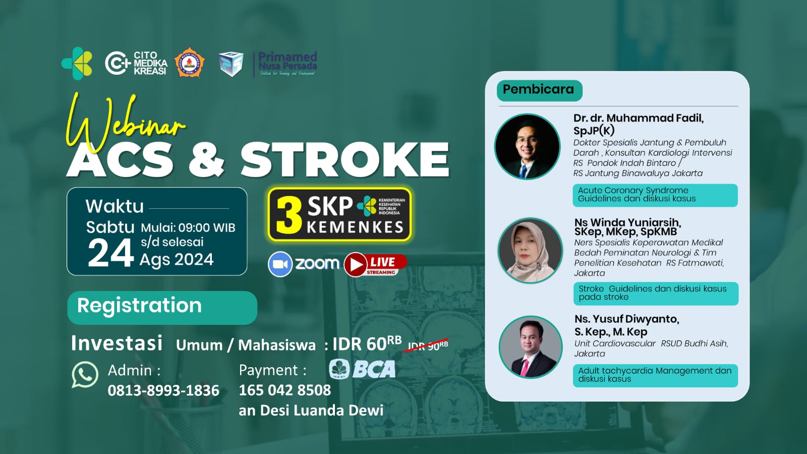 Webinar Acute Coronary Syndromes and Stroke - LMS Kemkes