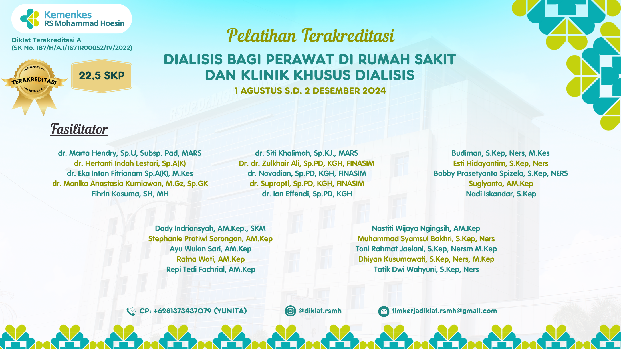 Pelatihan Dialisis bagi Perawat di Rumah Sakit dan Klinik Khusus Dialisis - LMS Kemkes