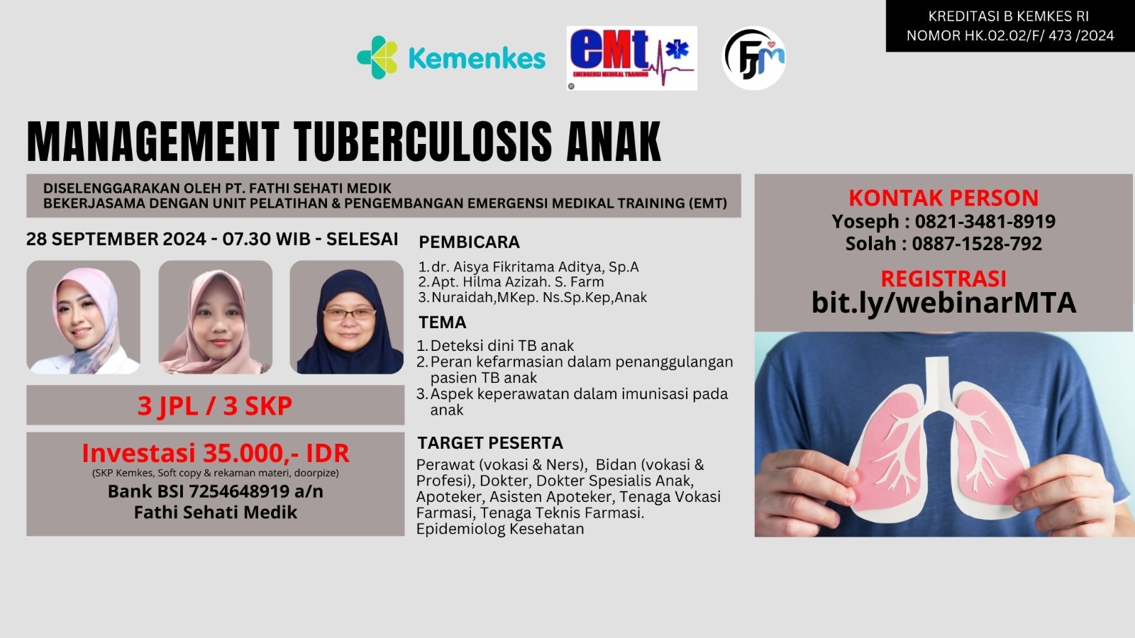 WEBINAR MANAGEMENT TUBERCULOSIS ANAK - LMS Kemkes