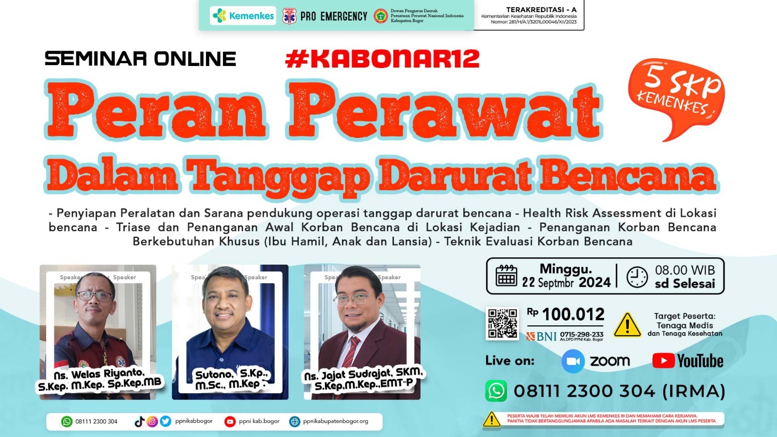 Seminar Peran Perawat Dalam Tanggap Darurat Bencana - LMS Kemkes