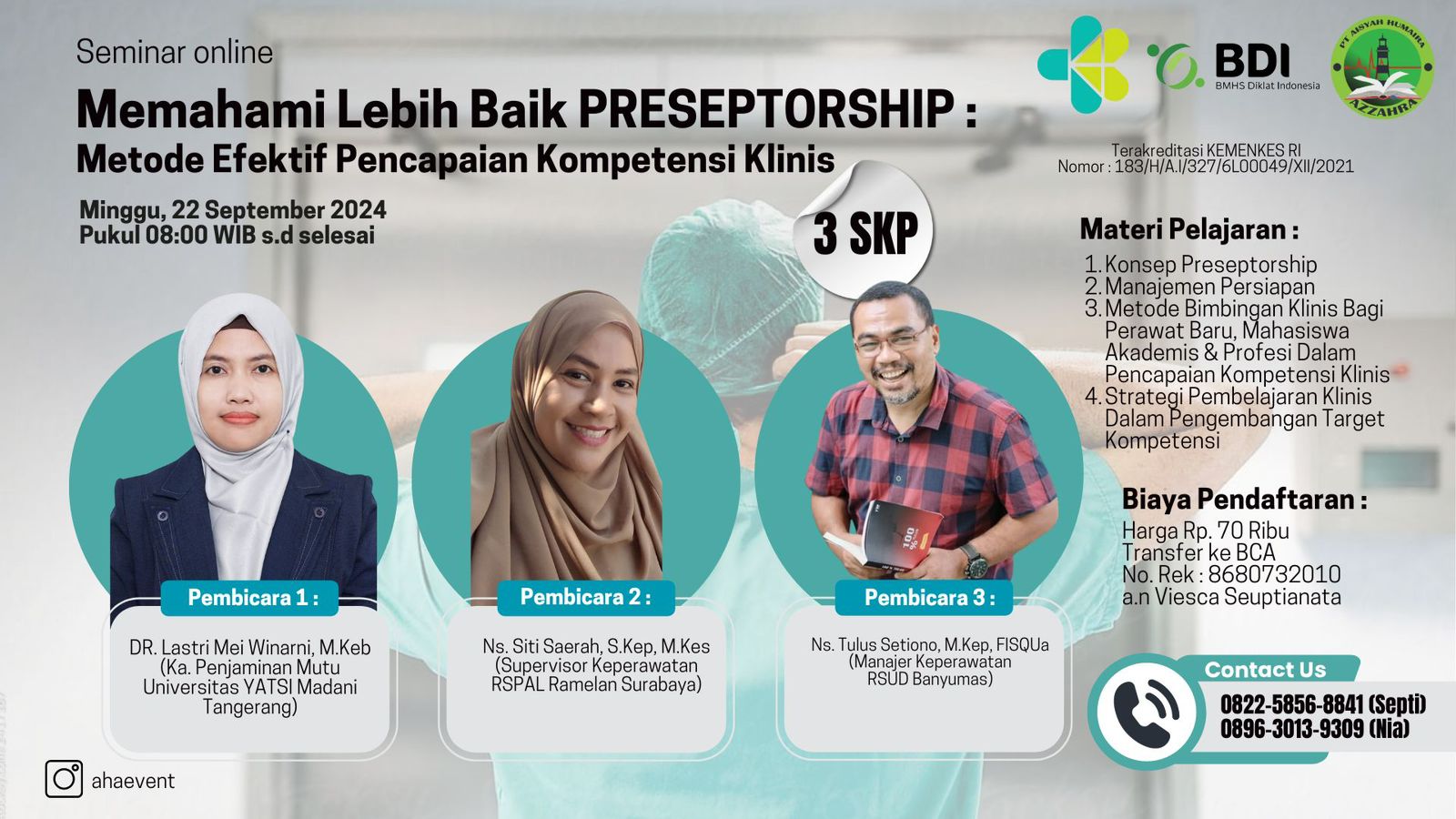 Webinar BDI - AHAevent - Memahami Lebih Baik Preseptorship Metode ...