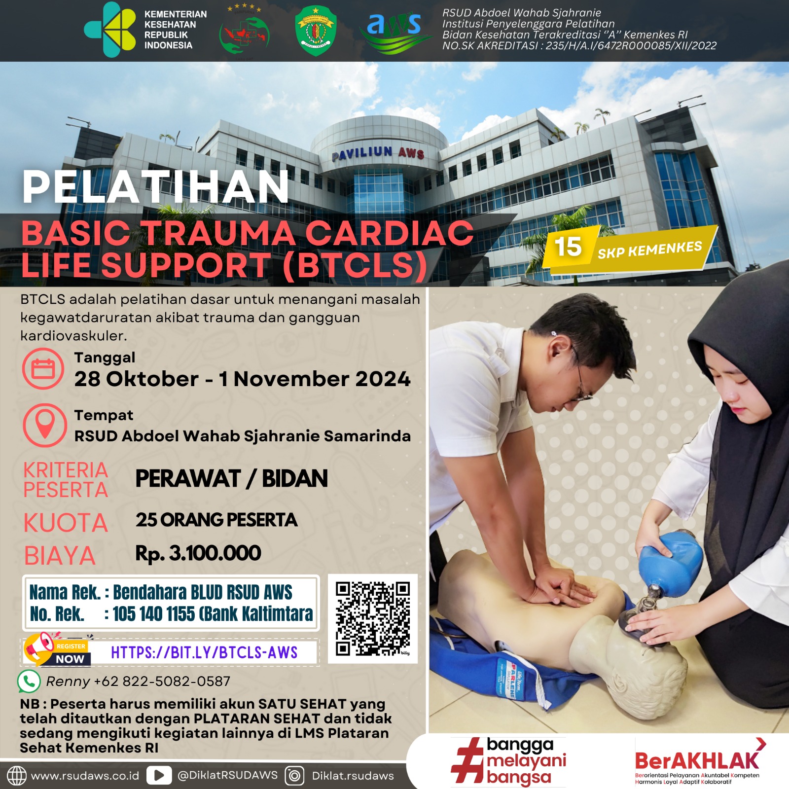 Pelatihan Basic Trauma Cardiac Life Support (BTCLS) - LMS Kemkes