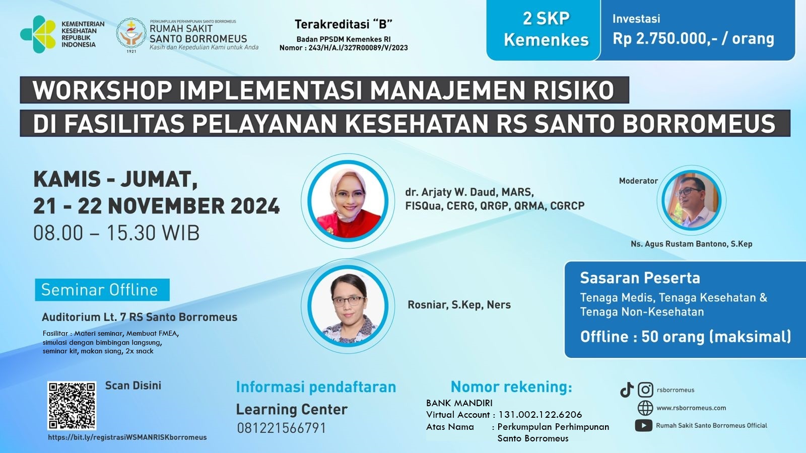 WORKSHOP IMPLEMENTASI MANAJEMEN RISIKO DI FASILITAS PELAYANAN KESEHATAN - LMS Kemkes
