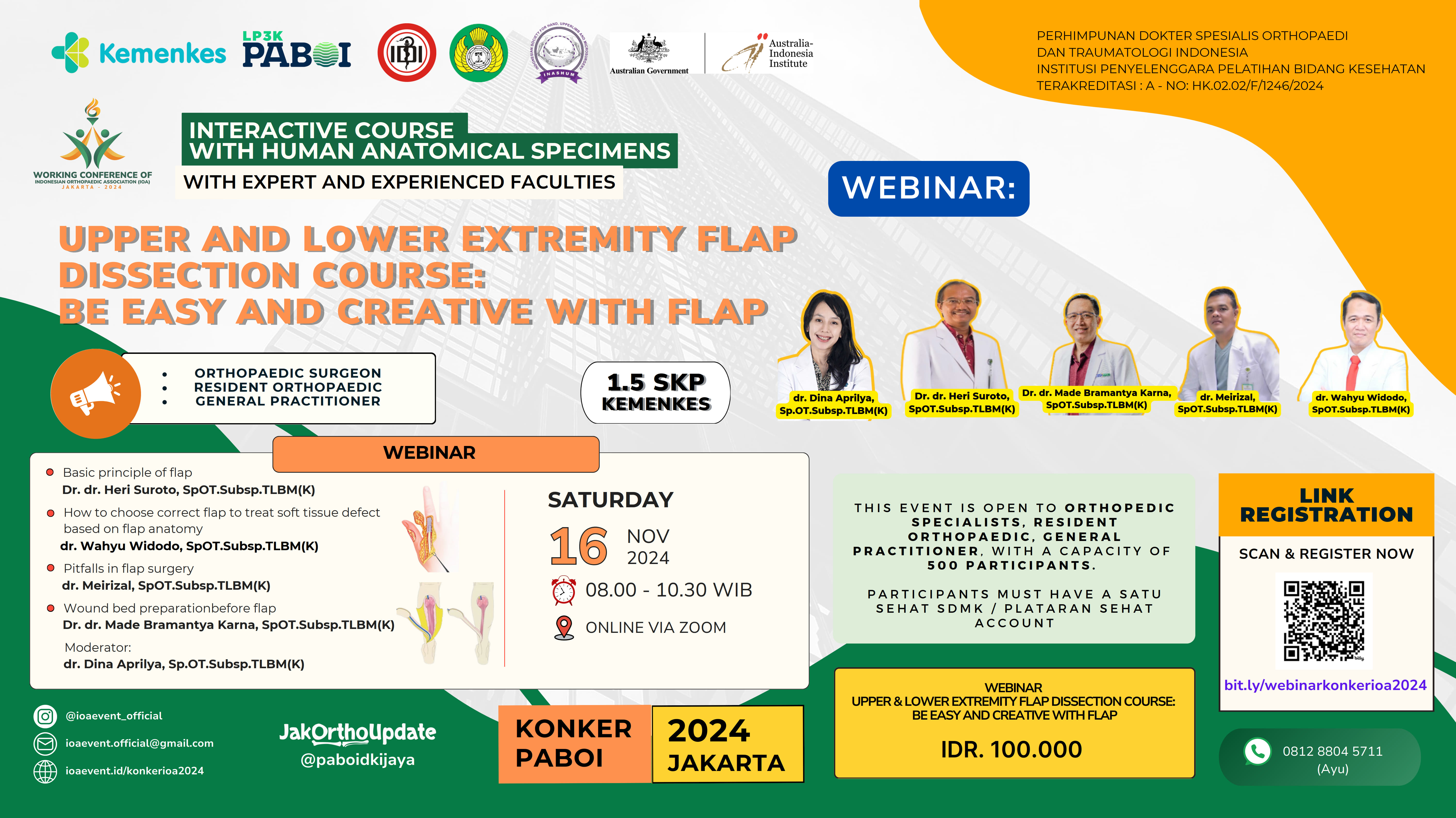 WEBINAR UPPER AND LOWER EXTREMITY FLAP DISSECTION COURSE BE EASY AND CREATIVE WITH FLAP 16th ...