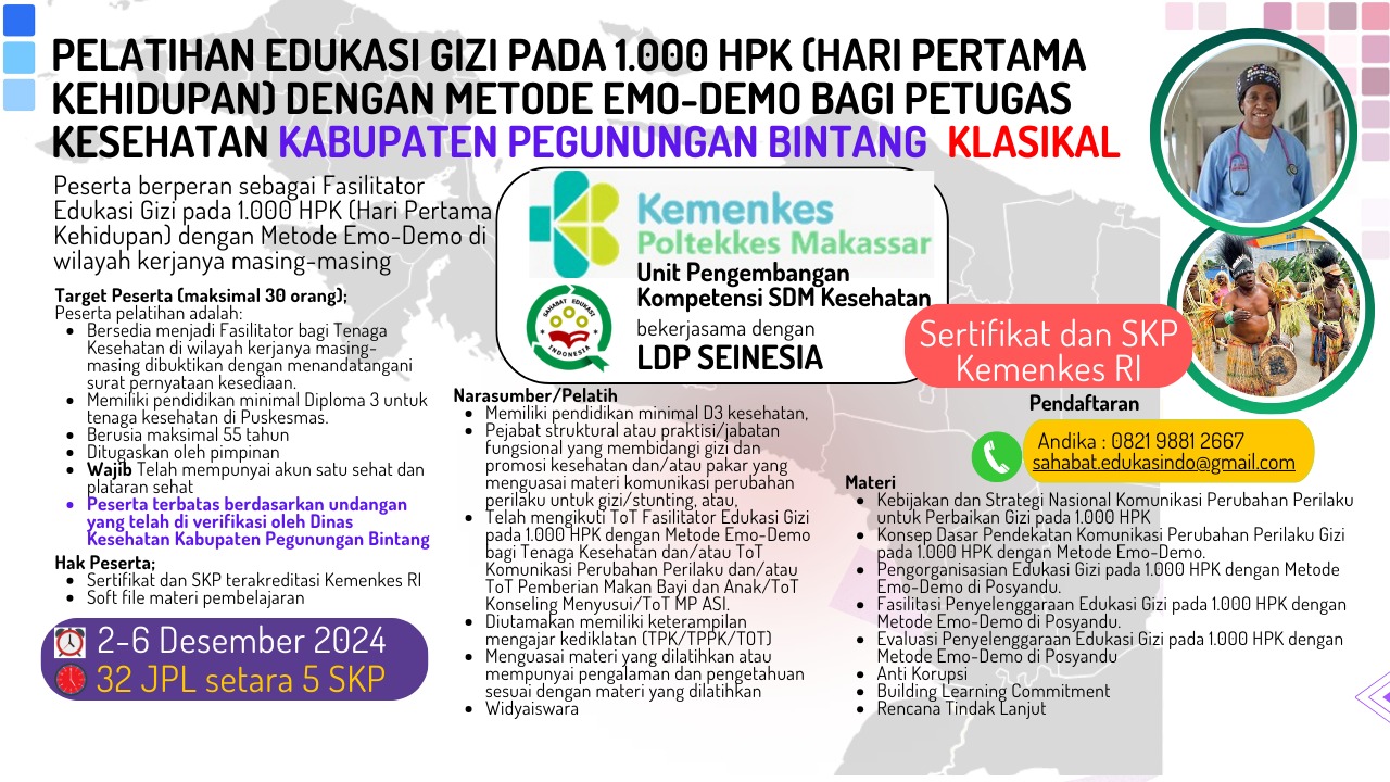 Pelatihan Edukasi Gizi pada 1.000 HPK (Hari Pertama Kehidupan) dengan ...