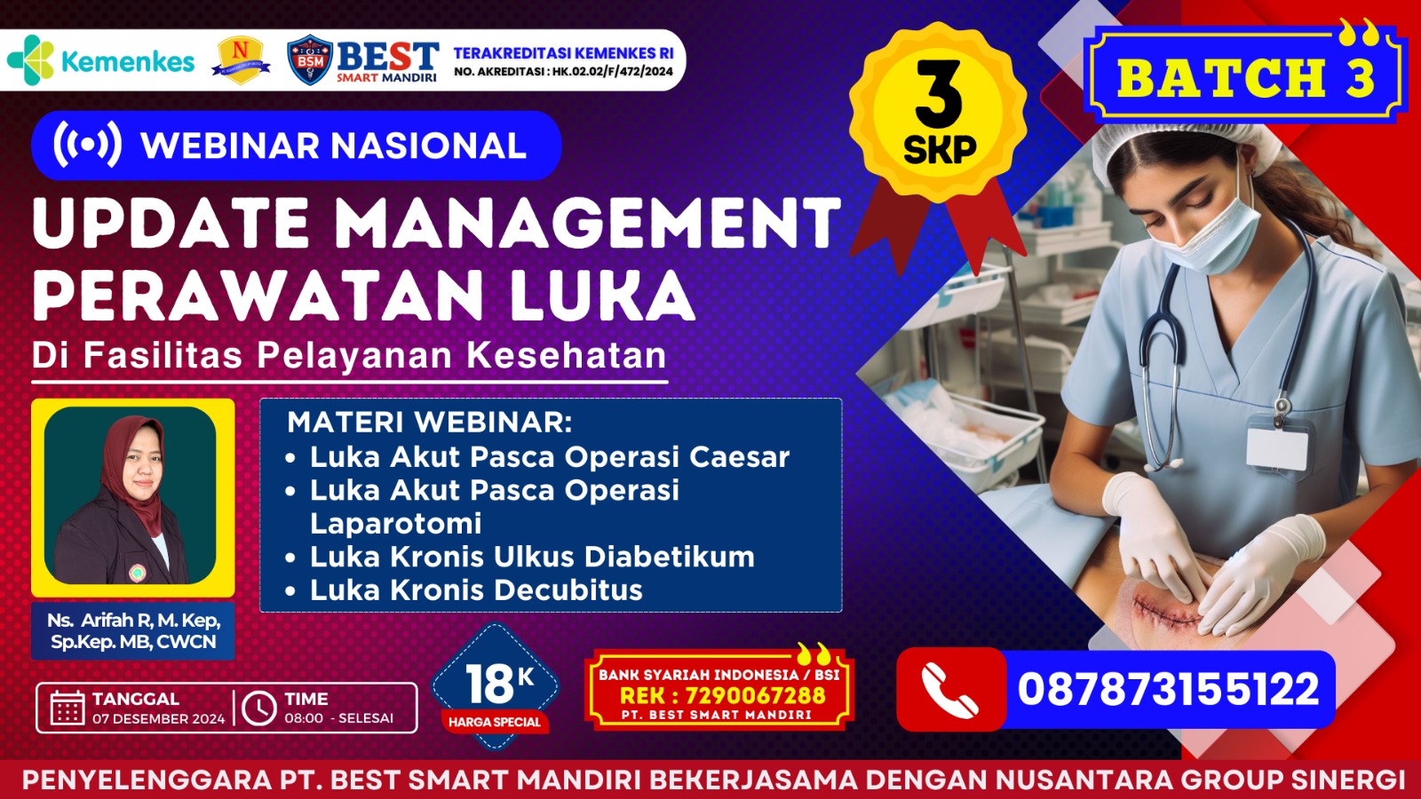 Webinar Update Management Perawatan Luka Akut dan Kronis Angkatan 3 ...