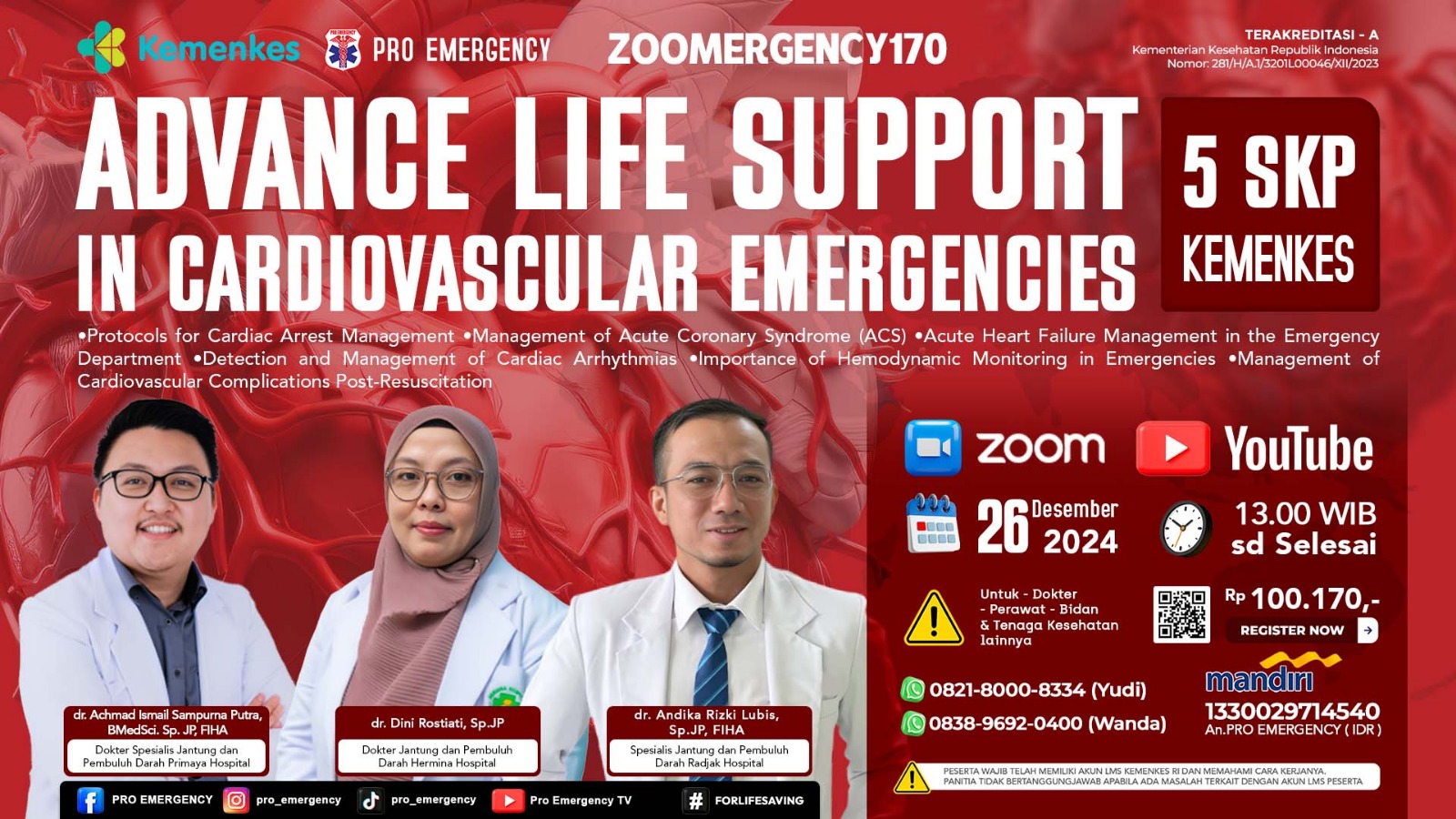 Webinar Advance Life Support In Cardiovascular Emergencies - LMS Kemkes