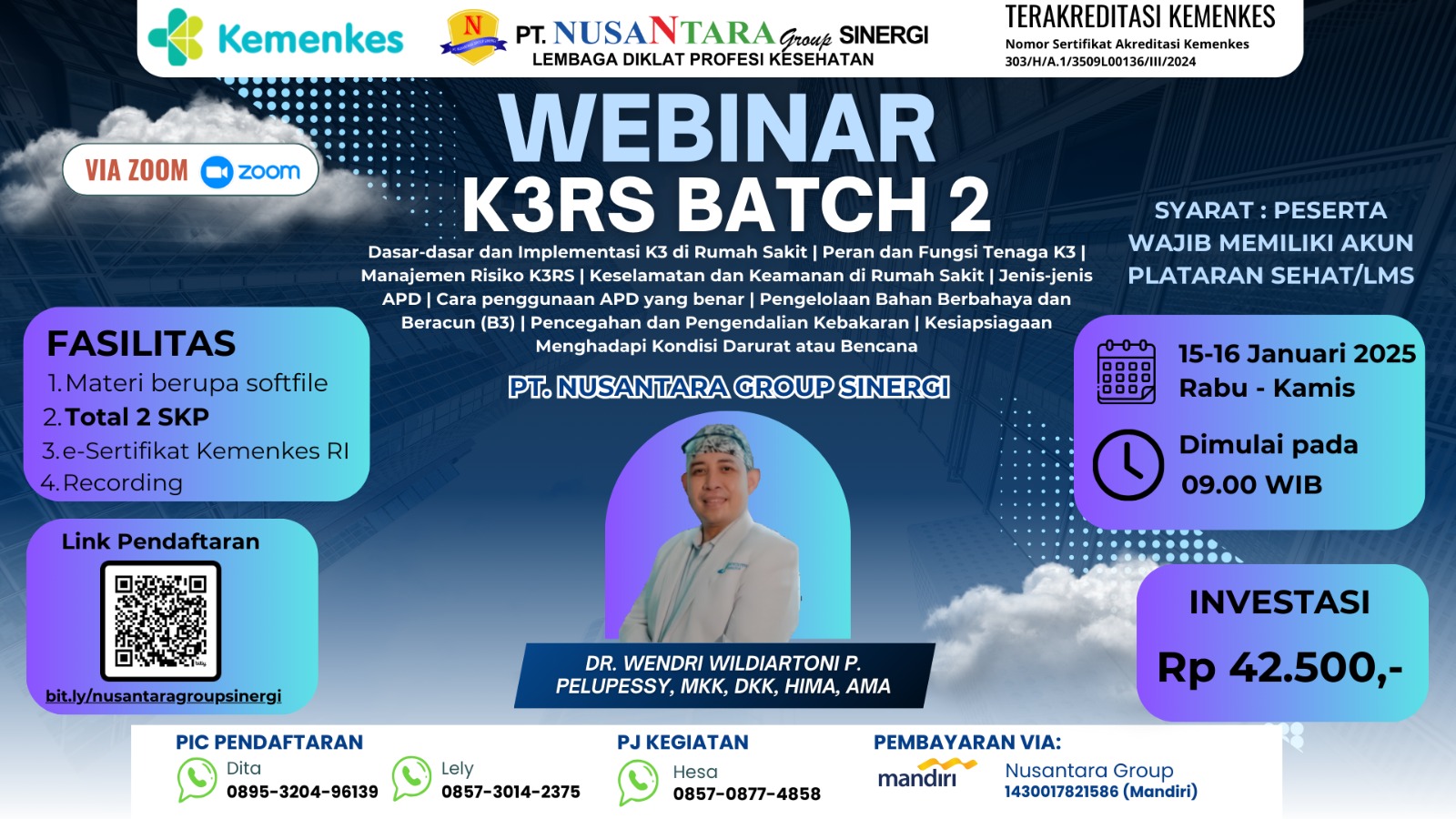 Webinar Kesehatan dan Keselamatan Kerja di Rumah Sakit (K3RS) batch 2 ...