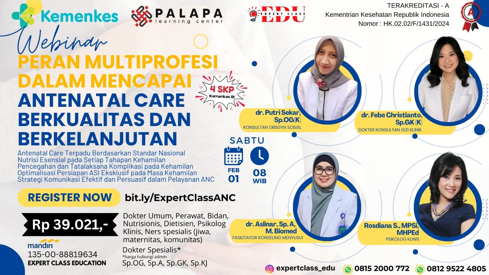 WEBINAR PERAN MULTIPROFESI DALAM MENCAPAI ANTENATAL CARE BERKUALITAS DAN BERKELANJUTAN - LMS Kemkes