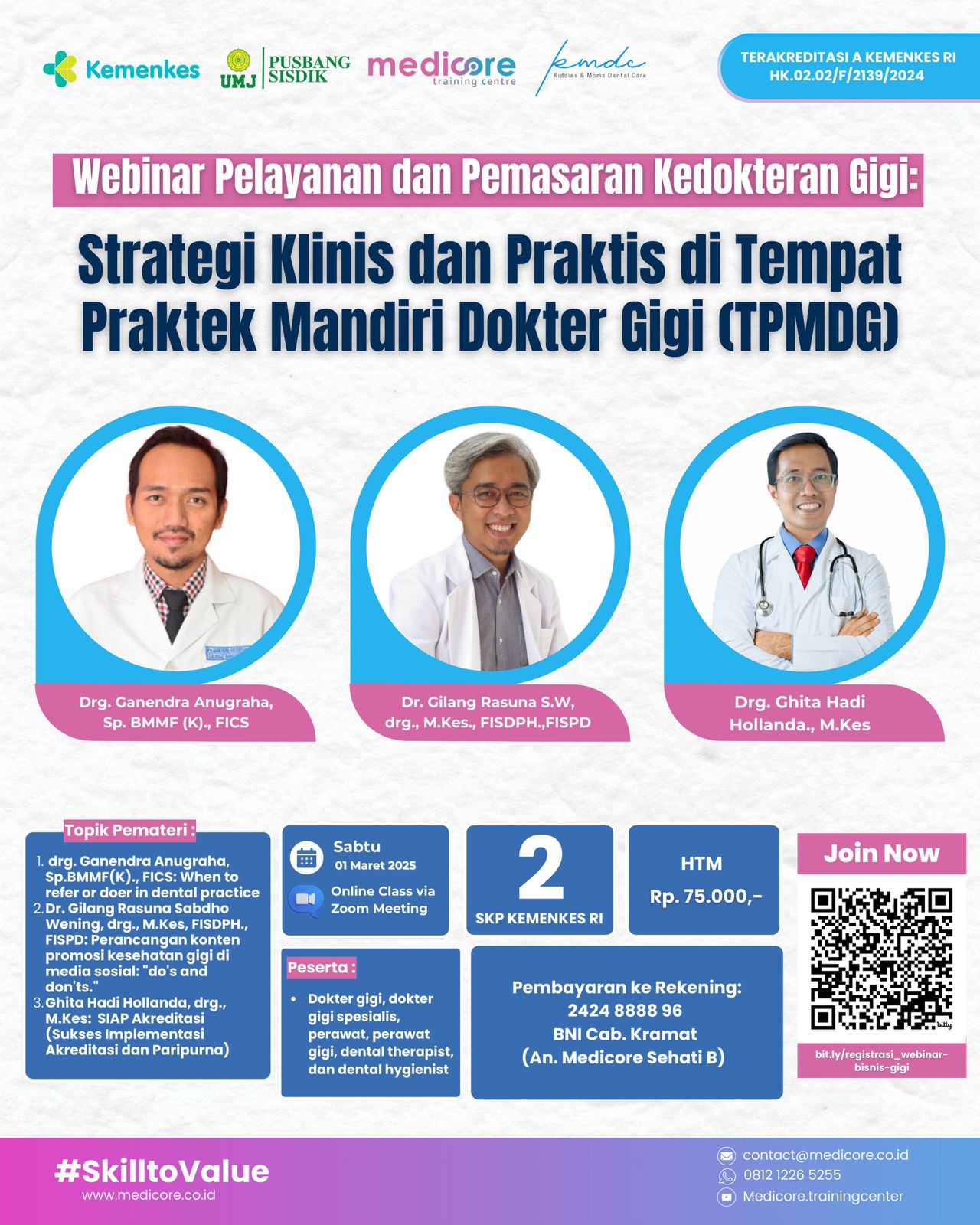PENGUATAN BUSINESS PROCESS DI TEMPAT PRAKTEK MANDIRI DOKTER GIGI (TPMDG) - LMS Kemkes