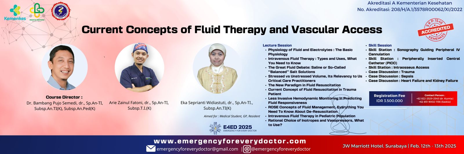 Workshop Current Concepts Of Fluid Therapy And Vascular Access - LMS Kemkes