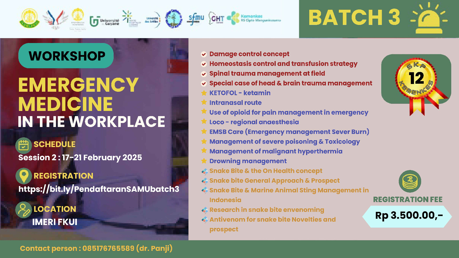 Workshop Kegawatdaruratan Out Of Hospital Emergency Training - LMS Kemkes