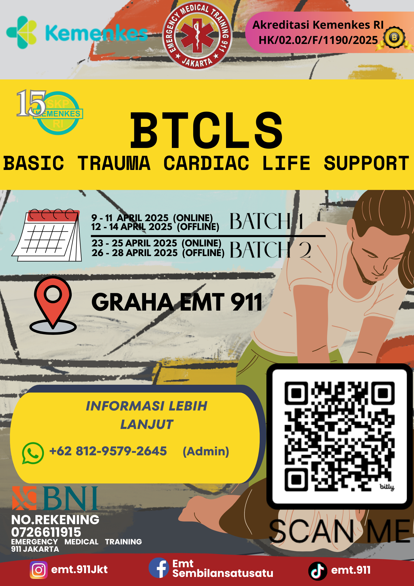 Pelatihan Basic Trauma Cardiac Life Support (BTCLS) Angkatan 2 - LMS Kemkes