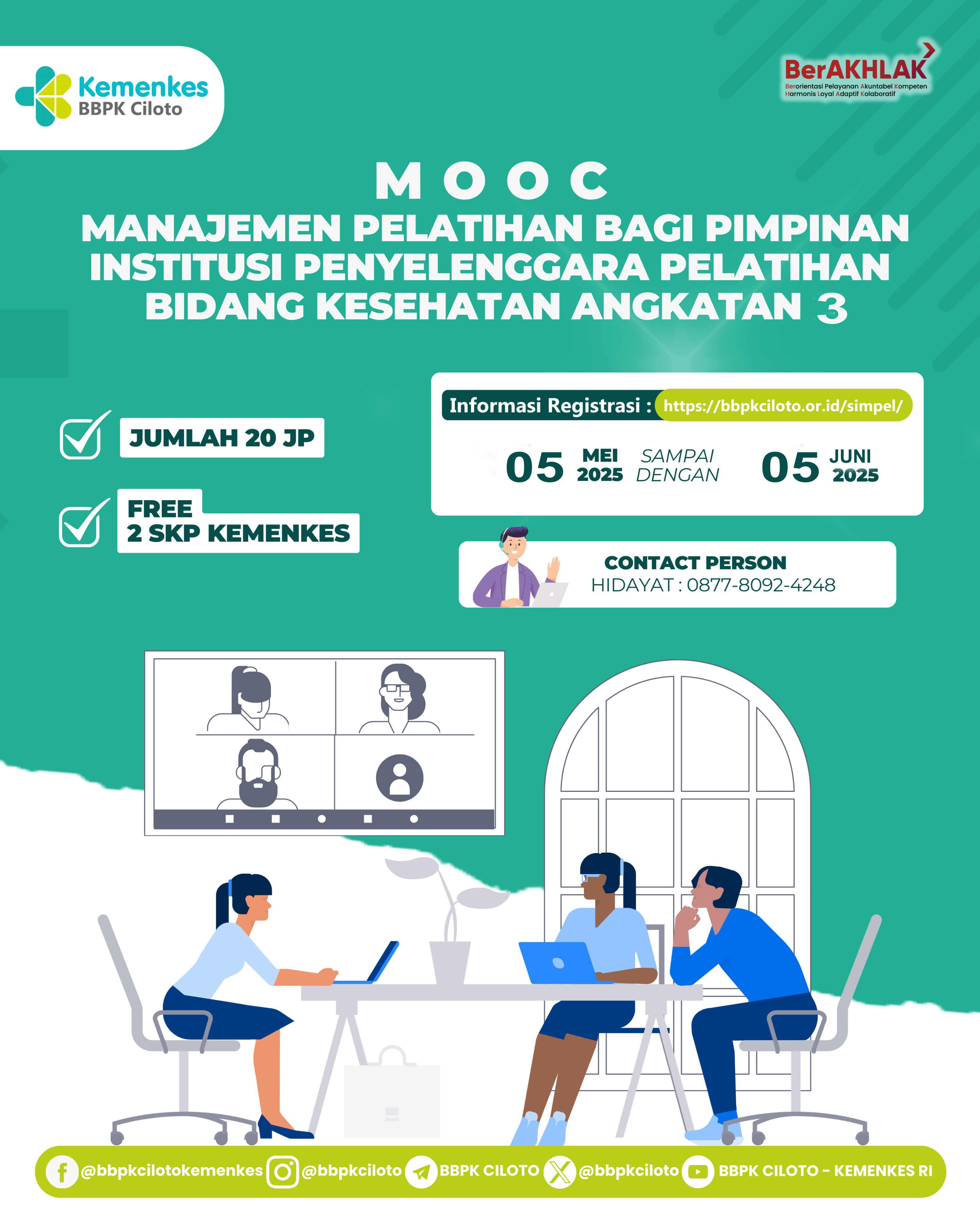 MOOC Manajemen Pelatihan Bagi Pimpinan Institusi Penyelenggara Pelatihan Bidang Kesehatan ...
