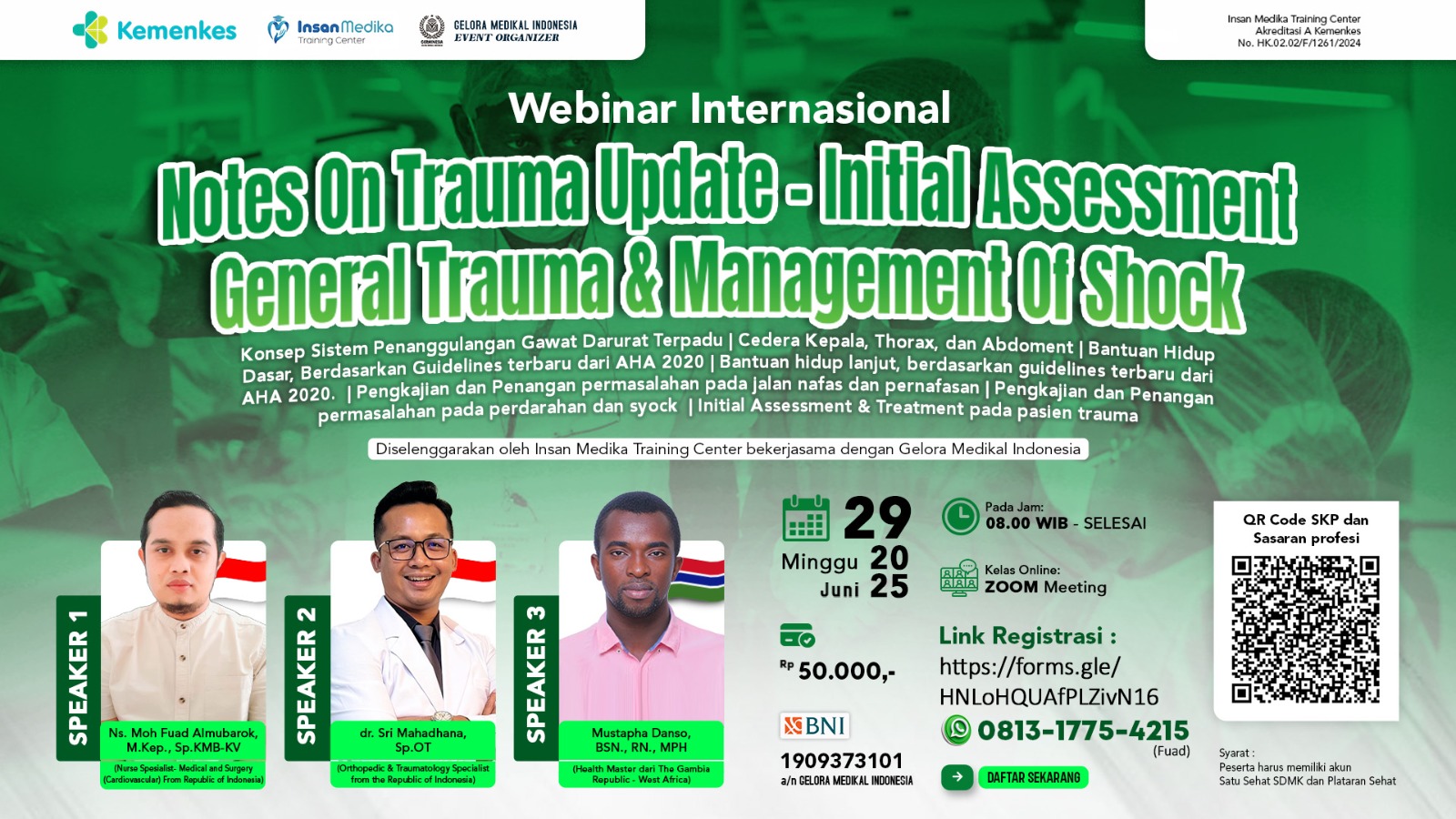Webinar Internasional Notes On Trauma Update - Initial Assessment ...