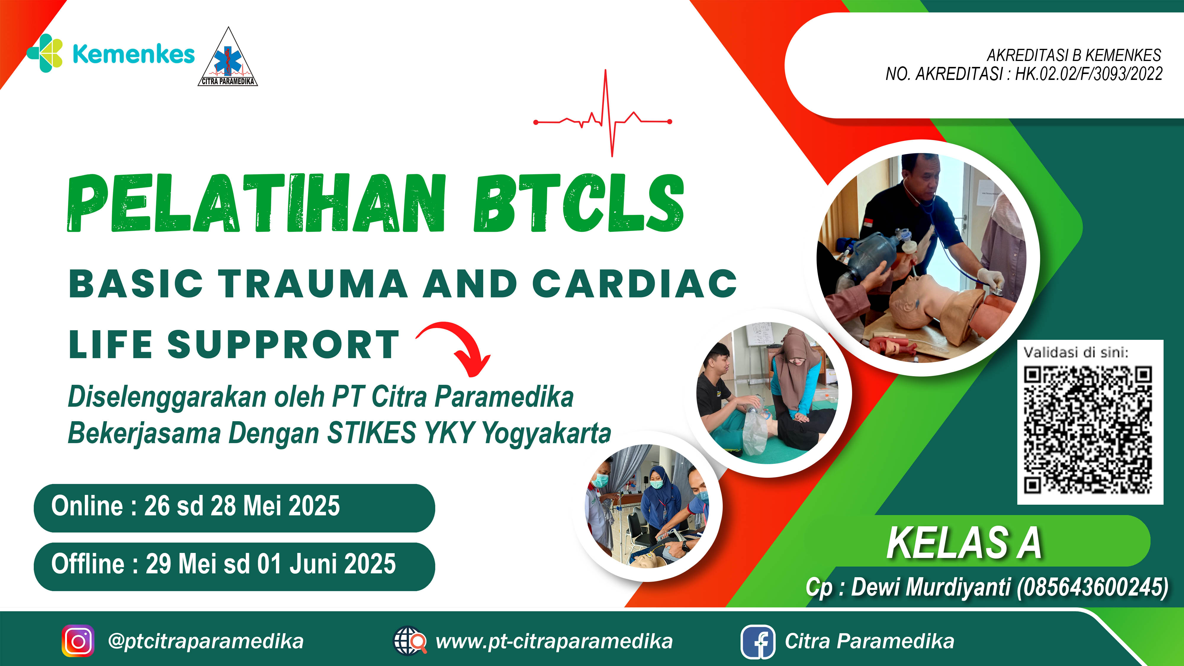 Pelatihan Basic Trauma Cardiac Life Support (BTCLS) Angkatan 14 - LMS Kemkes