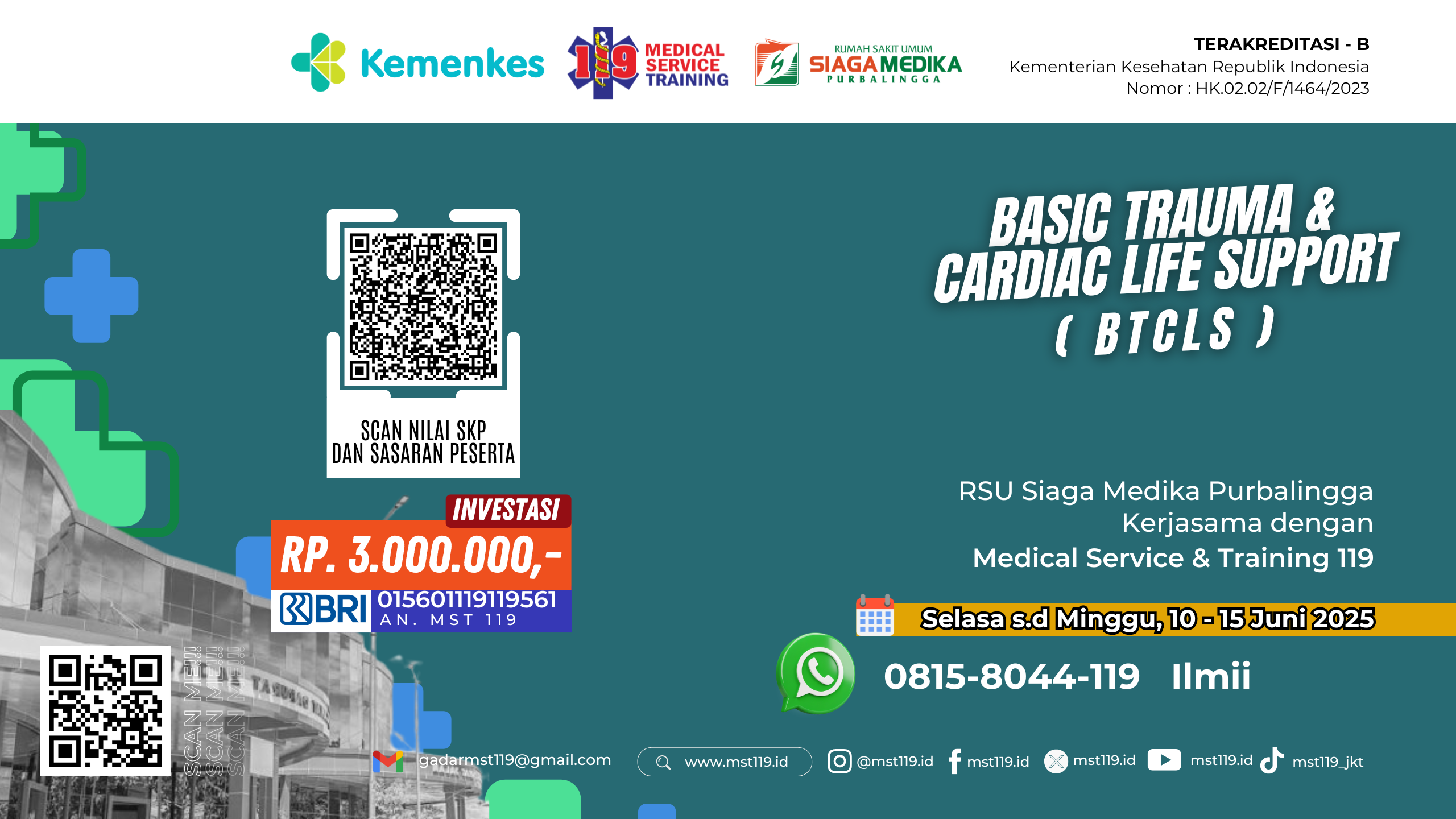 Pelatihan Basic Trauma Cardiac Life Support (BTCLS) Angkatan 39 - LMS ...
