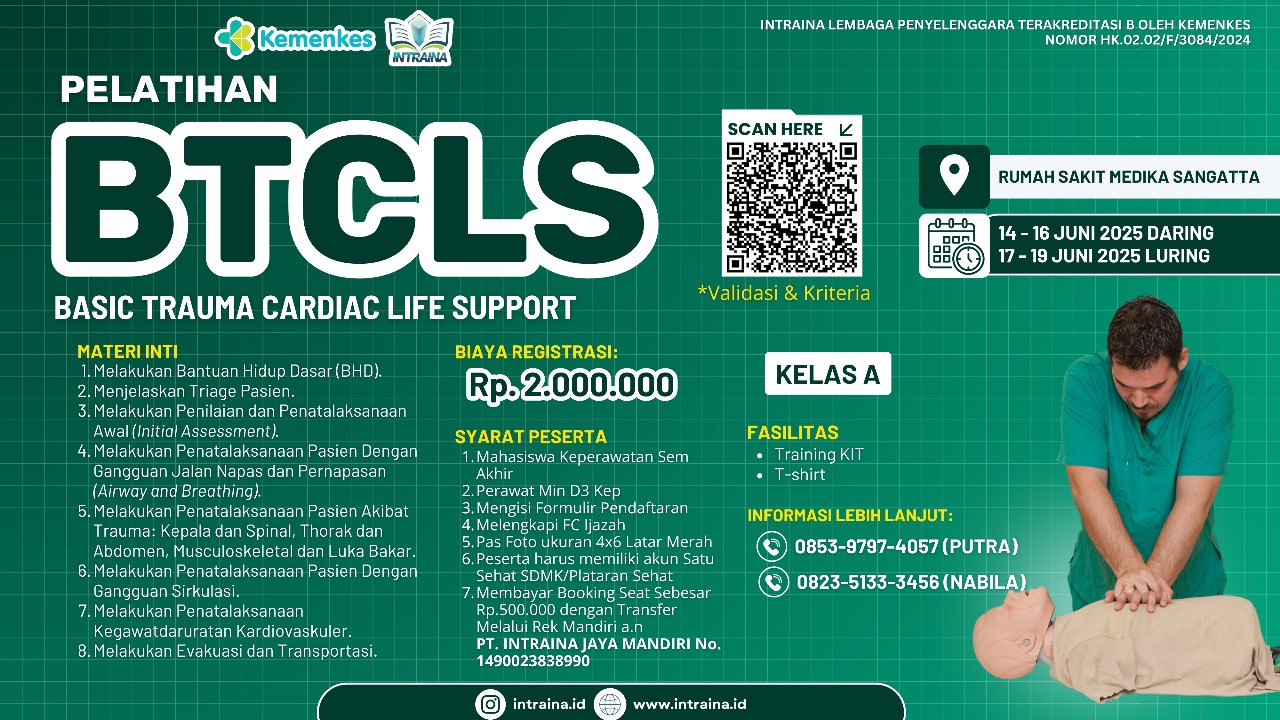 Pelatihan Basic Trauma Cardiac Life Support (BTCLS) Angkatan 12 - LMS ...