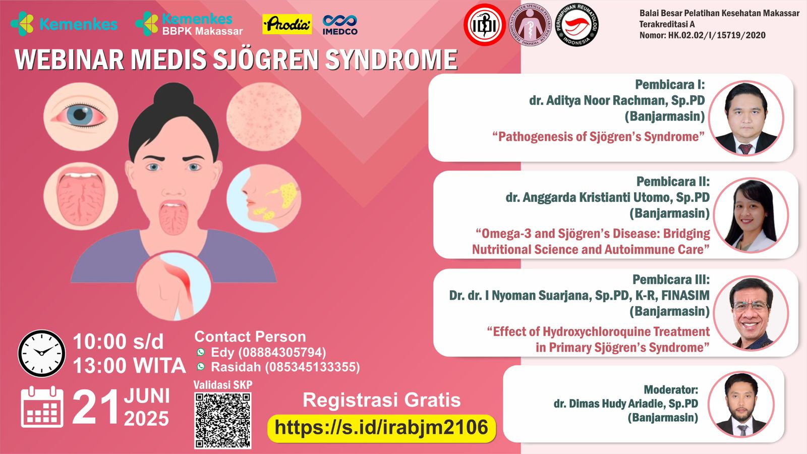 Webinar Medis Sjögren Syndrome Kerja sama PT Prodia Widyahusada Tbk ...
