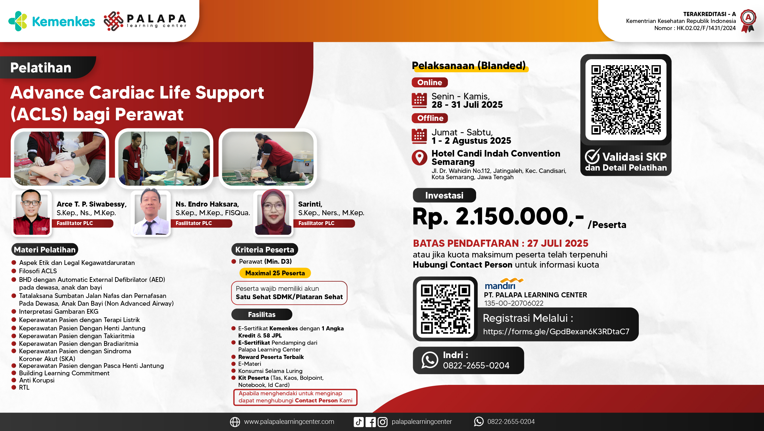 Pelatihan Advance Cardiac Life Support (ACLS) bagi Perawat Angkatan 5 ...