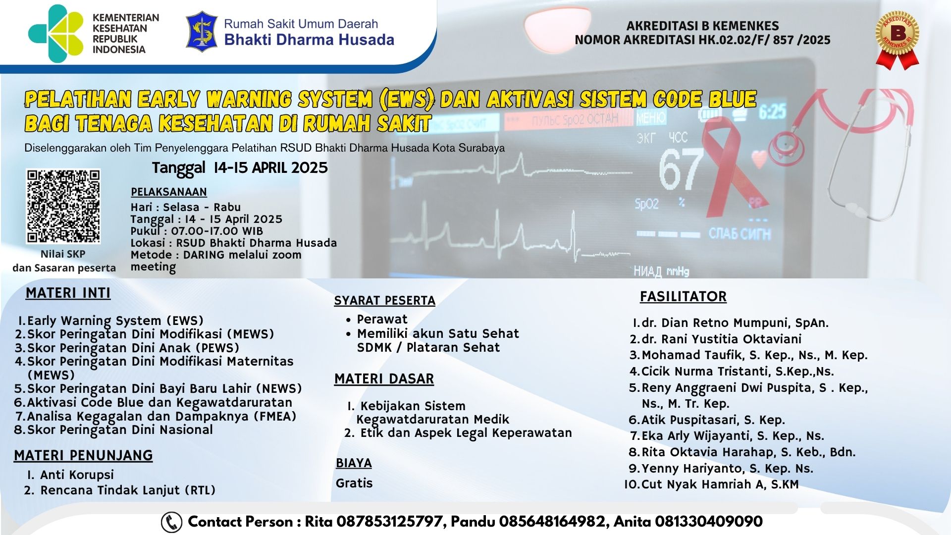 Pelatihan Early Warning System (EWS) dan Aktivasi Sistem Code Blue Bagi ...