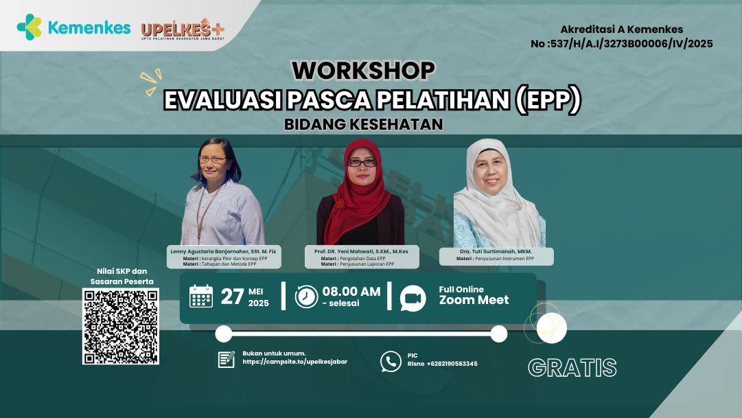 WORKSHOP EVALUASI PASCA PELATIHAN (EPP) BIDANG KESEHATAN Angkatan 1 - LMS Kemkes
