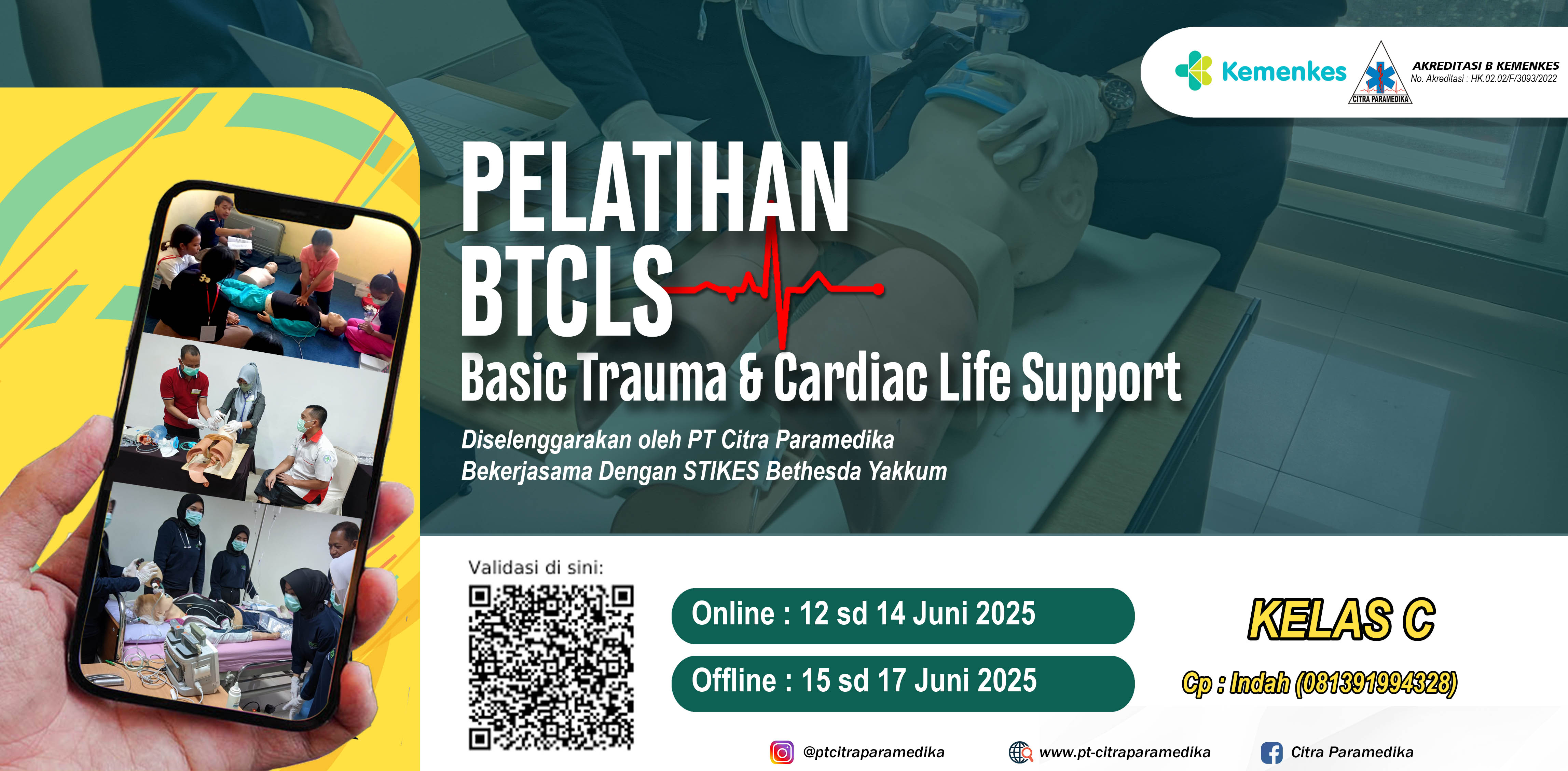 Pelatihan Basic Trauma Cardiac Life Support (BTCLS) Angkatan 15 - LMS ...