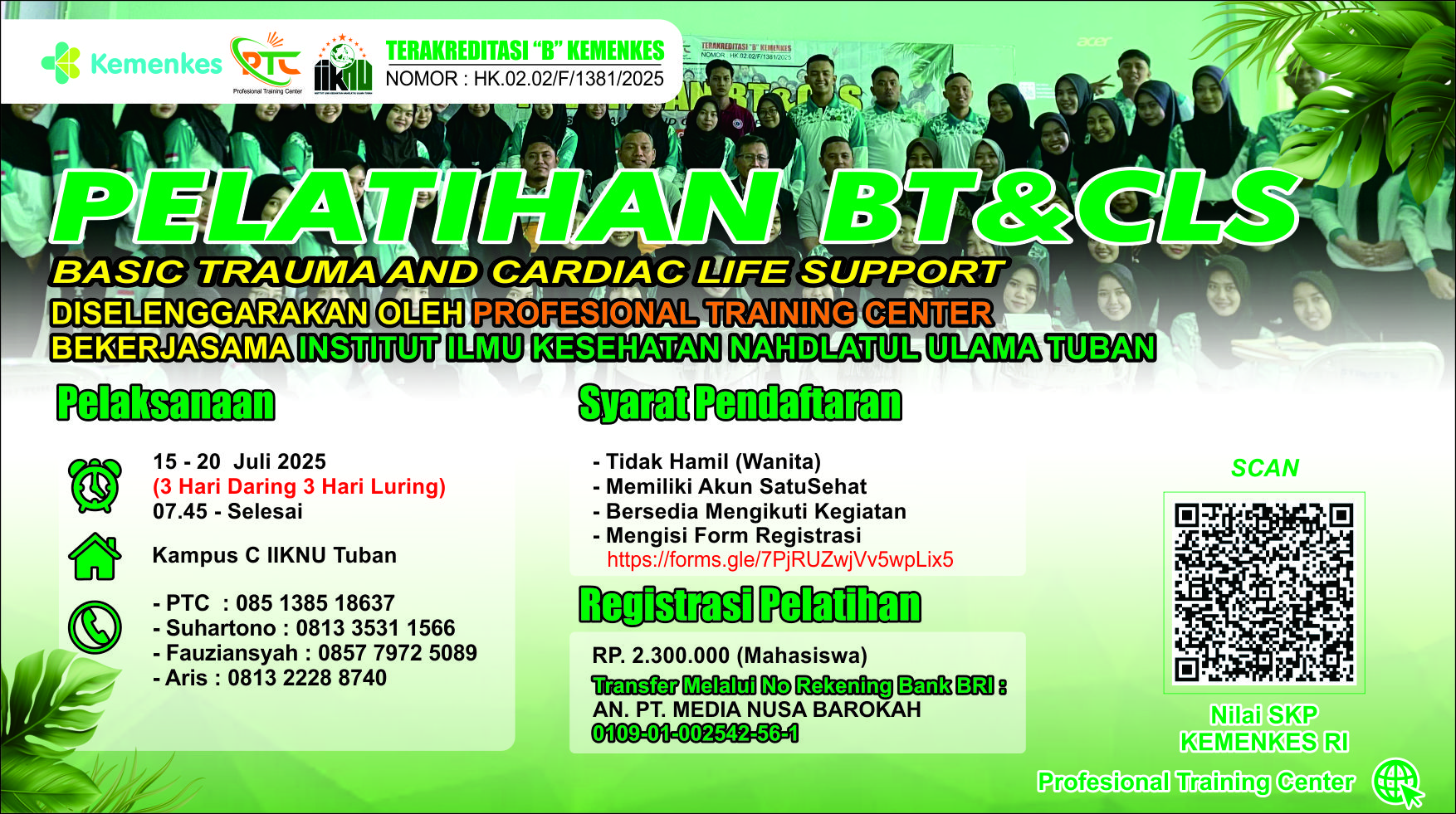 Pelatihan Basic Trauma Cardiac Life Support (BTCLS) Angkatan 2 - LMS Kemkes