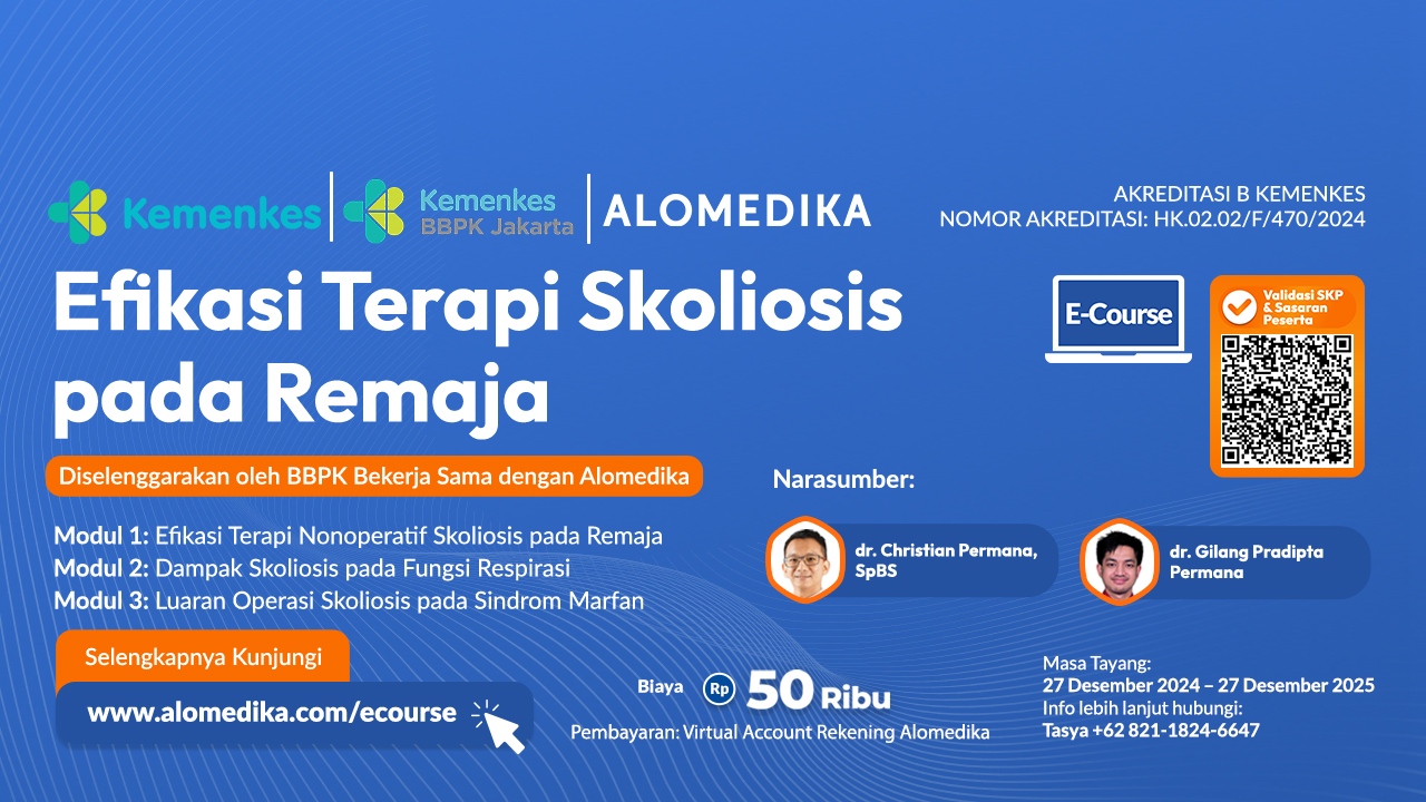 ALOMEDIKA Video dan Artikel SKP - Efikasi Terapi Skoliosis pada Remaja - LMS Kemkes