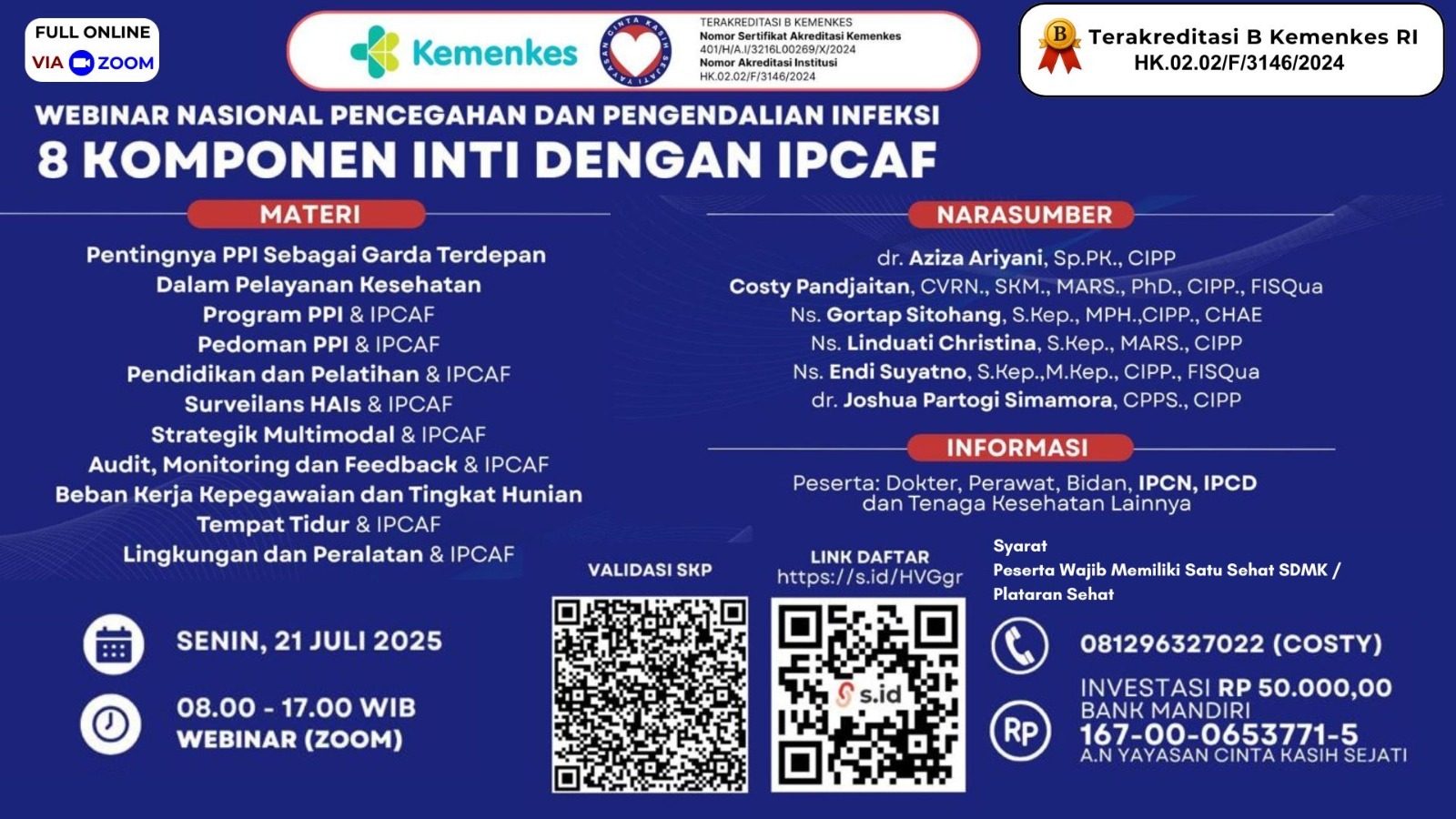 Webinar Nasional Pencegahan dan Pengendalian Infeksi Delapan Komponen ...