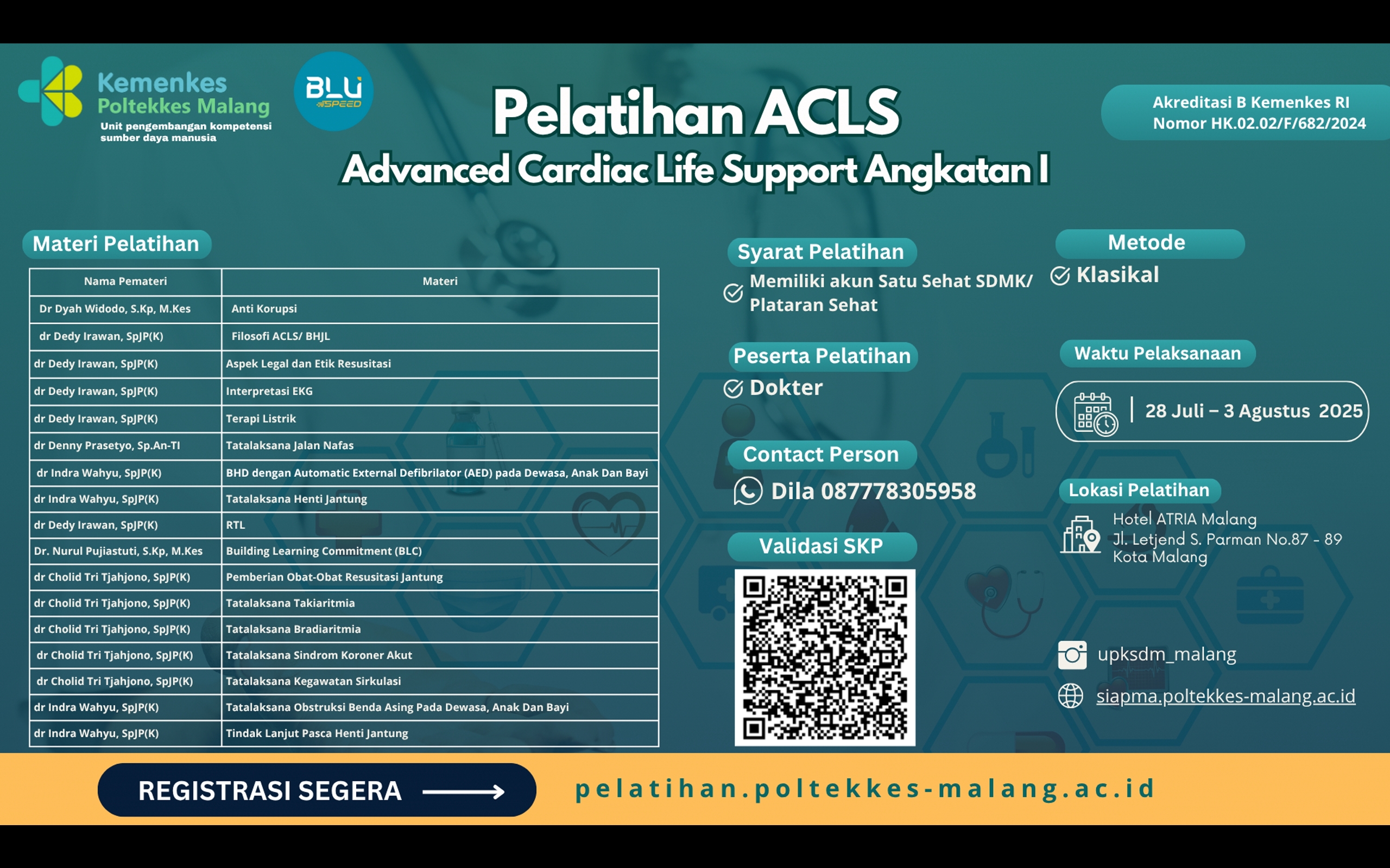 Pelatihan Advance Cardiac Life Support (ACLS) bagi Dokter di Fasilitas ...