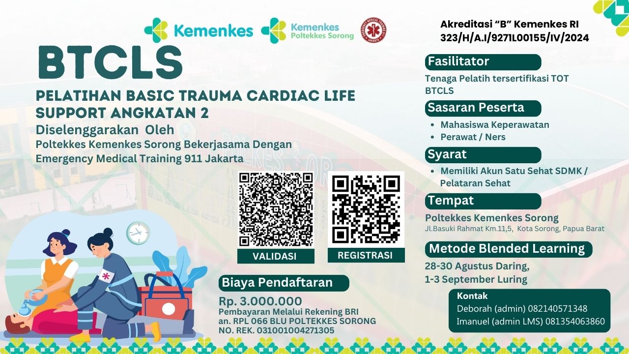 Pelatihan Basic Trauma Cardiac Life Support (BTCLS) Angkatan 1 - LMS Kemkes