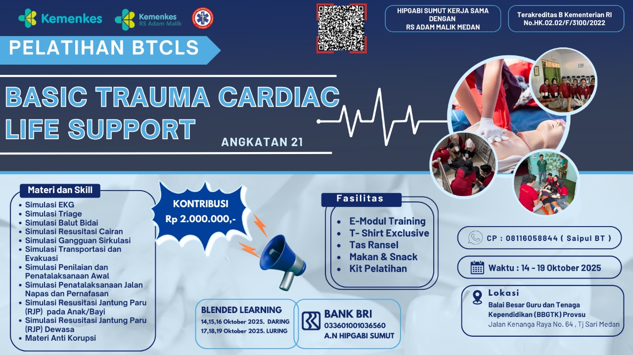 Pelatihan Basic Trauma Cardiac Life Support (BTCLS) Angkatan 21 - LMS ...