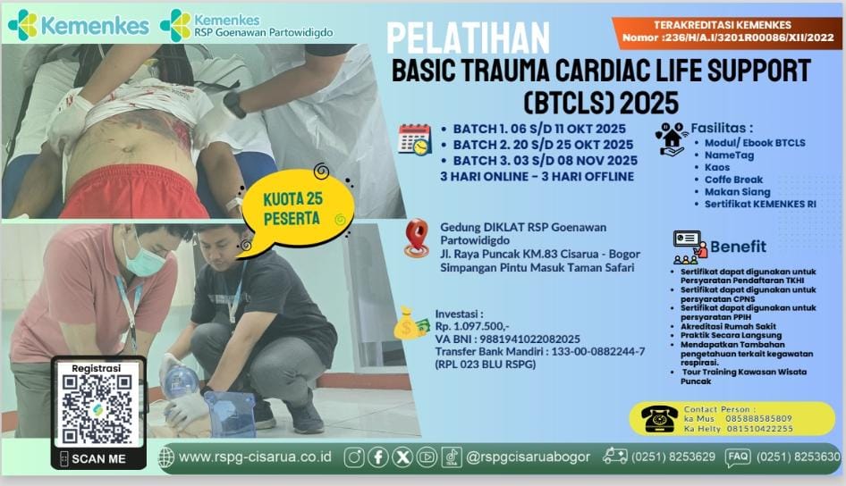 Pelatihan Basic Trauma Cardiac Life Support (BTCLS) Angkatan 2 - LMS Kemkes