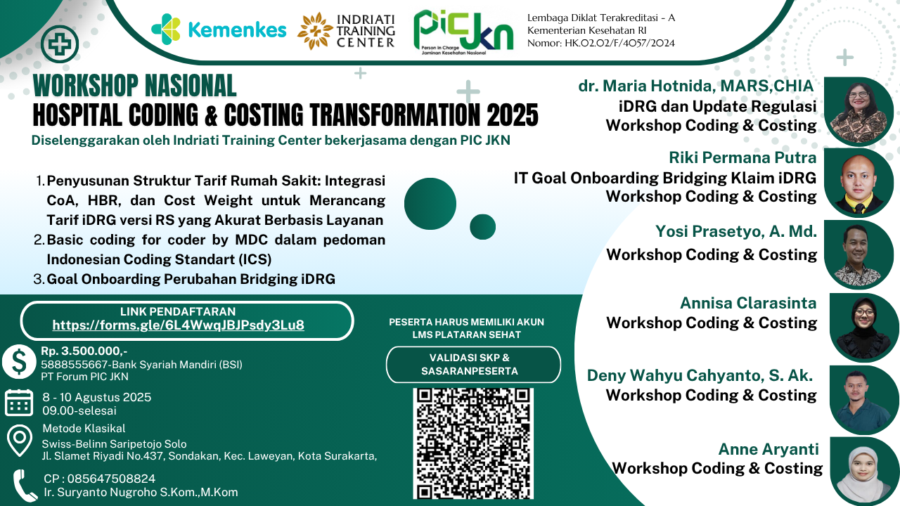 Hospital Coding & Costing Transformation 2025” Penyusunan Struktur Tarif Rumah Sakit: Integrasi ...
