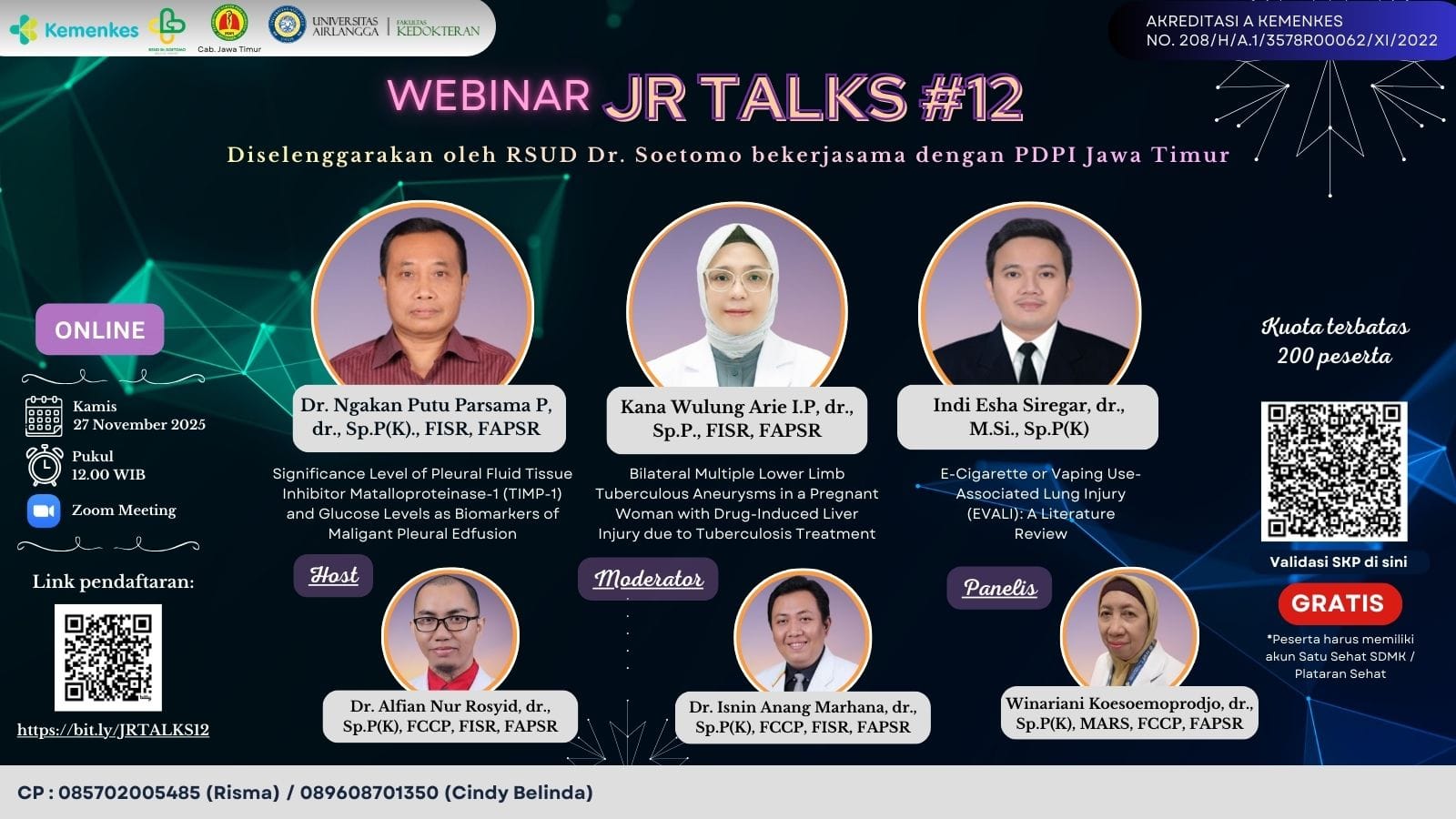 WEBINAR NASIONAL JURNAL RESPIRASI TALKS 12 Angkatan 1 - LMS Kemkes