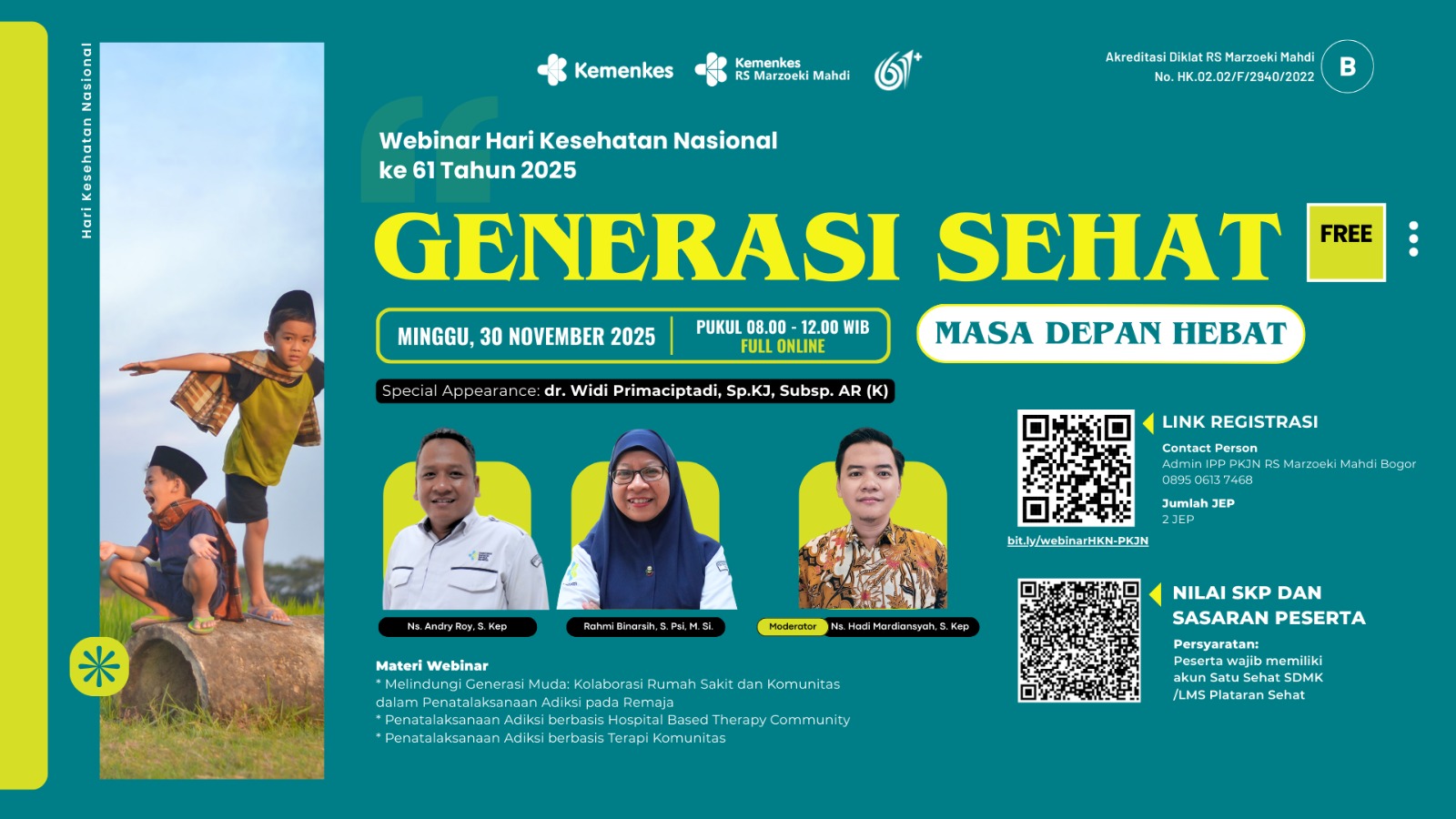WEBINAR HARI KESEHATAN NASIONAL KE - 61 TAHUN 2025 ”GENERASI SEHAT ...